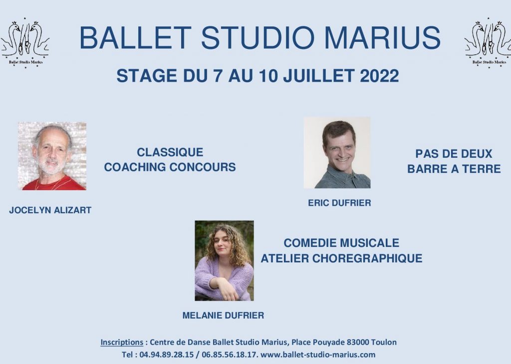 STAGE DU 7 AU 10 JUILLET 2022 | Ballet Studio Marius